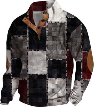 Generic Pull Homme en Tricoté 1/4 Zip Pullover Sweater, Pull dhiver Doux et Confortable pour Homme Pulls pour Homme avec Col Montant et Fermeture à Glissière 