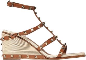 Valentino Garavani Rockstud Keilabsatz-Sandalen - - Shoes - Damen - Braun - 37 EU