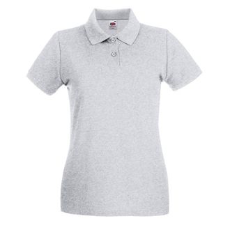 Fruit Of The Loom Lady-Fit Premium Polo Gr. XL, Grau - Erika-Grau