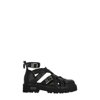 Cult Femme, Chaussures, Noir, Taille: 36 EU Flat Sandales