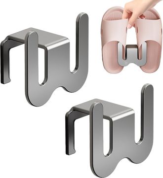 Generic Klebender Schuhhalter - Klebender Hausschuhhalter, Wand-Hausschuhhalter, 2 runde Ecken - platzsparender Hausschuhhalter, selbstklebender Hausschuhhalt