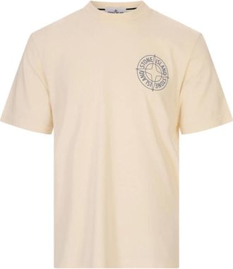 Stone Island Homme, Tops, Blanc, Taille: XL 2100001 Cotton Jersey T-shirt