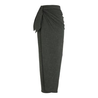 Cortana Zeit- gr&uuml;ner Jacquard-Wraprock - - Skirts - Damen - Gr&uuml;n - XL