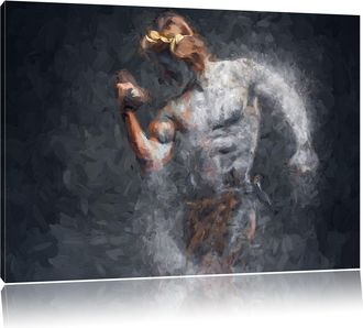 Pixxprint Sportler, Größe: 120x80cm, Leinwandbild, fertig gespannt, Wandbild, Dekoration, Kunstdruck, kein Poster