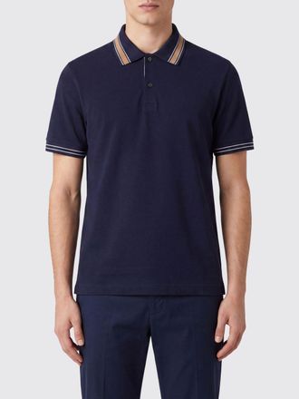 Ferragamo Polo slim fit en coton avec bordures contrastantes