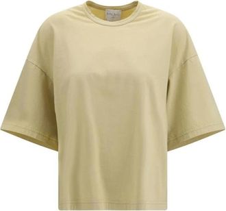 Forte_Forte Femme, Tops, Beige, Taille: 36 FR Cotton Crew Neck T-Shirt