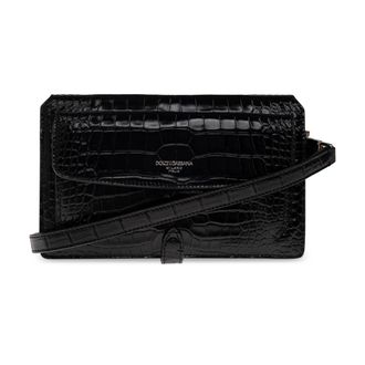 Dolce & Gabbana Leder G&uuml;rtel Geldb&ouml;rse Mini - - Accessories - Herren - Schwarzk - ONE SIZE