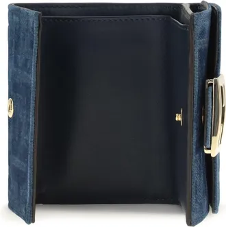 Fendi FF Monogram Jacquard Wallet - Blue