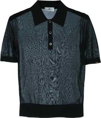 Elisabetta Franchi Femme, Tops, Noir, Taille: 38 FR Polo Chemises