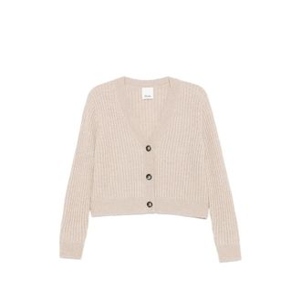 Allude Ribbed-knit V-neck Cardigan