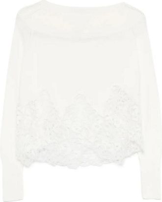 Ermanno Scervino Pull Col Rond - Blanc