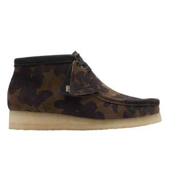 Clarks Wallabee Floral Stiefel f&uuml;r Herren, Kalbvelours (Schwarz)