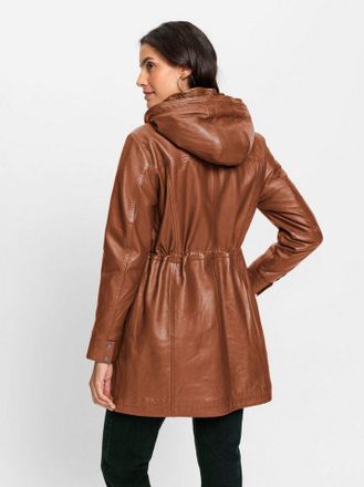 Mainpol Winterjacke Leder-Jacke Langarm