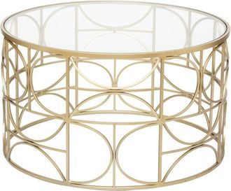 Atmosphera Atmosphera - Table basse ronde Artifice - Doré - d 71 x h 41 cm - Livraison gratuite