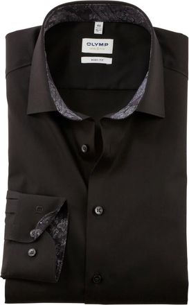 Olymp Olymp, Homme, Chemises, Noir, Taille: M Chemise Body Fit Level Five
