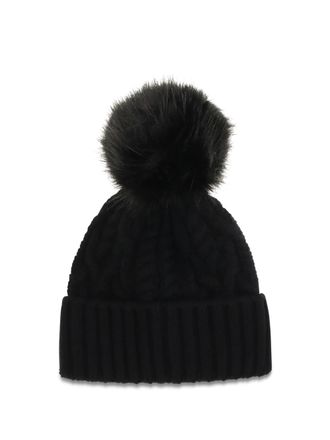 Moncler L20933B00041M4506 Wool and Cashmere Cable-Knit Beanie - Black