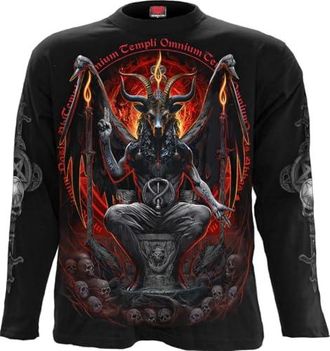 Spiral Baphomet Homme T-Shirt Manches Longues Noir L 100% Coton Regular/Coupe Standard