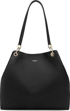 Carlheim Gotland Genuine Leather collection, Stella Genuine Leather Handbag (Black)