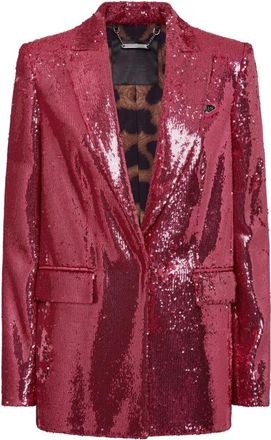 Philipp Plein Femme, Vestes, Rose, Taille: 42 FR Blazer Jacket Paillettes