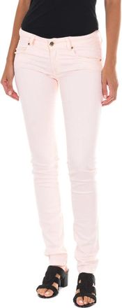 Met Schmale Lange Hose - - Trousers - Damen - Rosa - W25