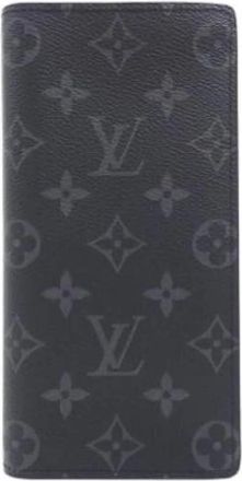 Louis Vuitton Portefeuille long bi-pli Monogram Eclipse Pre-owned - Homme - Pre-owned - Noir - Taille: ONE Size