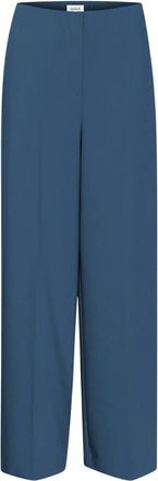 Soaked In Luxury SLCorinne Pantalon Large Long - Femme - Pantalons - Bleu - Taille: 40 FR
