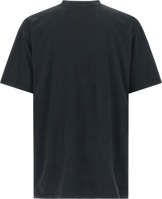 Balenciaga Logo-Print Cotton Jersey T-shirt - Black