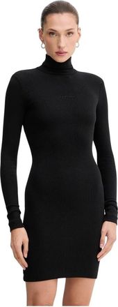 La Mania Femme, Robes, Noir, Taille: 40 FR Robe en maille c&ocirc;tel&eacute;e