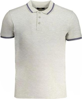 Cavalli Graues Baumwoll-Poloshirt mit Stickerei - - Tops - Herren - Grau - 2XL