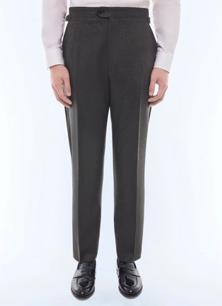 Fursac Pantalon de costume ajusté en flanelle - Taille 37 - Homme