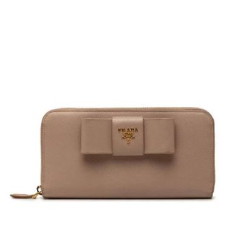 Prada Portefeuille Long Pre-owned - Femme - Pre-owned - Brun - Taille: ONE Size