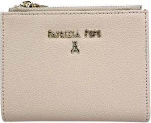Patrizia Pepe Femme, Accessoires, Beige, Taille: ONE Size Lettering Petit Portefeuille Textur&eacute; en Cuir