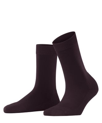 Falke Damen Socken ClimaWool W So Wolle Lyocell einfarbig 1 Paar, Rot Barolo 8596, 37-38