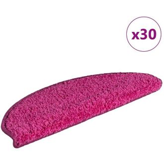 vidaXL Stufenmatten 30 Stk. 65x21x4 cm Rosa Halbrund Gro&szlig; Vidaxl