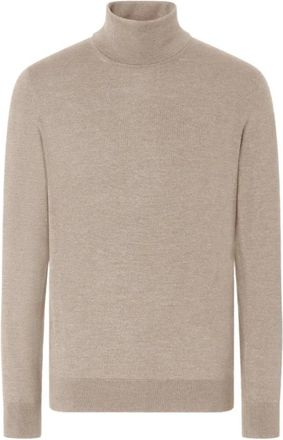 Ermenegildo Zegna Homme, Pulls, Beige, Taille: 2XL Pull Col Roul&eacute; Cachemire Soie