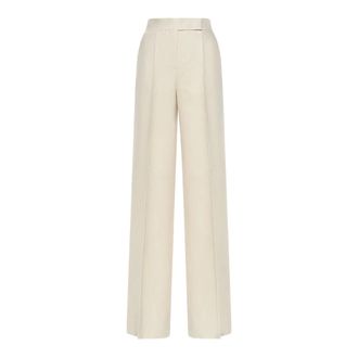 Max Mara Femme, Pantalons, Beige, Taille: 36 FR Badesse Wide Pantalons