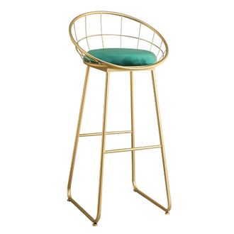 Generic Moderne Barhocker in Holzoptik, Esszimmerst&uuml;hle, K&uuml;chentheken- und Fr&uuml;hst&uuml;cksbarhocker mit Metallgestell, ger&auml;uscharmen, rutschfesten F&uuml;&szlig;en, stilvolle