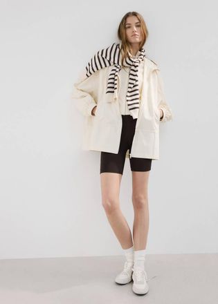 Mango Parka oversize &agrave; capuche &eacute;cru - Femme - XS - MANGO