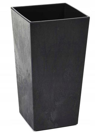 HowHomely Blumentopf Schwarz 68 x 35 x 35 cm Pflanzk&uuml;bel Gro&szlig; Au&szlig;en - Blumenk&uuml;bel mit Pflanzk&uuml;bel Einsatz - Pflanzk&uuml;bel Rechteckig Betonoptik f&uuml;r Wohnzimmer ode