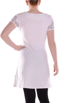 vishes Sommerkleid Damen A-Linie Kleid Baumwolle Blumen-Muster mit Stickerei Alternative Bekleidung, Ethno, Hippie, Retro Style