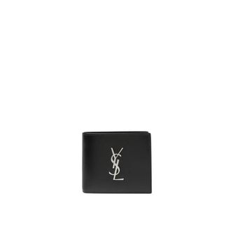 Saint Laurent Logo BiFold Wallet - - Accessories - Herren - Schwarzk - ONE SIZE