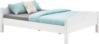 IDIMEX Lit double flims, 140 x 190 cm en pin massif lasuré blanc