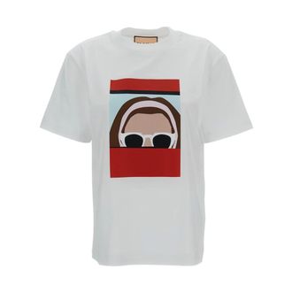 Plan C Plan C, Femme, Tops, Blanc, Taille: 38 FR T-shirt &agrave; imprim&eacute; graphique