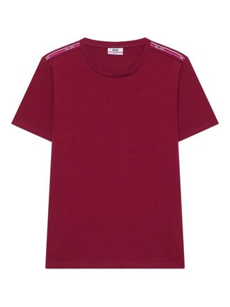 GCDS t-shirt à bande logo - Rouge
