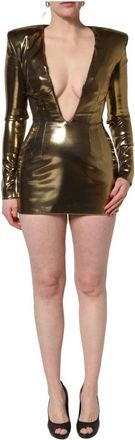 Dolce & Gabbana Femme, Robes, Jaune, Taille: 38 FR Sheath Mini Dress