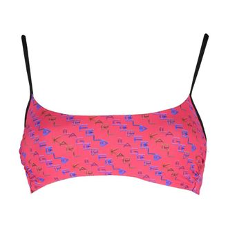Karl Lagerfeld Femme, Maillots de bain, Rouge, Taille: 36 FR Bandeau Bikini Top