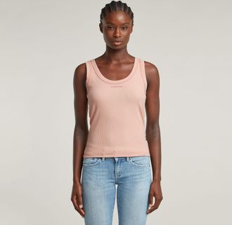 G-Star Slim Rib Tanktop - Pink - Damen