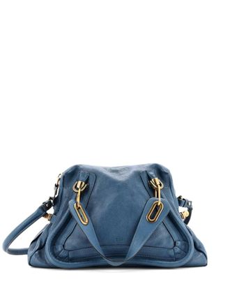 Chlo&eacute; Paraty Top Handle Bag Leather Medium satchel - Bleu