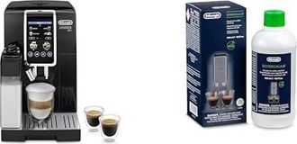 DeLonghi Dinamica Plus ECAM382.70.B, Kaffeevollautomat für Kaffeebohnen, Cappuccino-Maschine mit LatteCrema Hot, Espresso-Maschine mit 18 Rezepten, 3,5 TFT-Dis