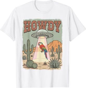 Image UFO Howdy Desert Parrot T-Shirt